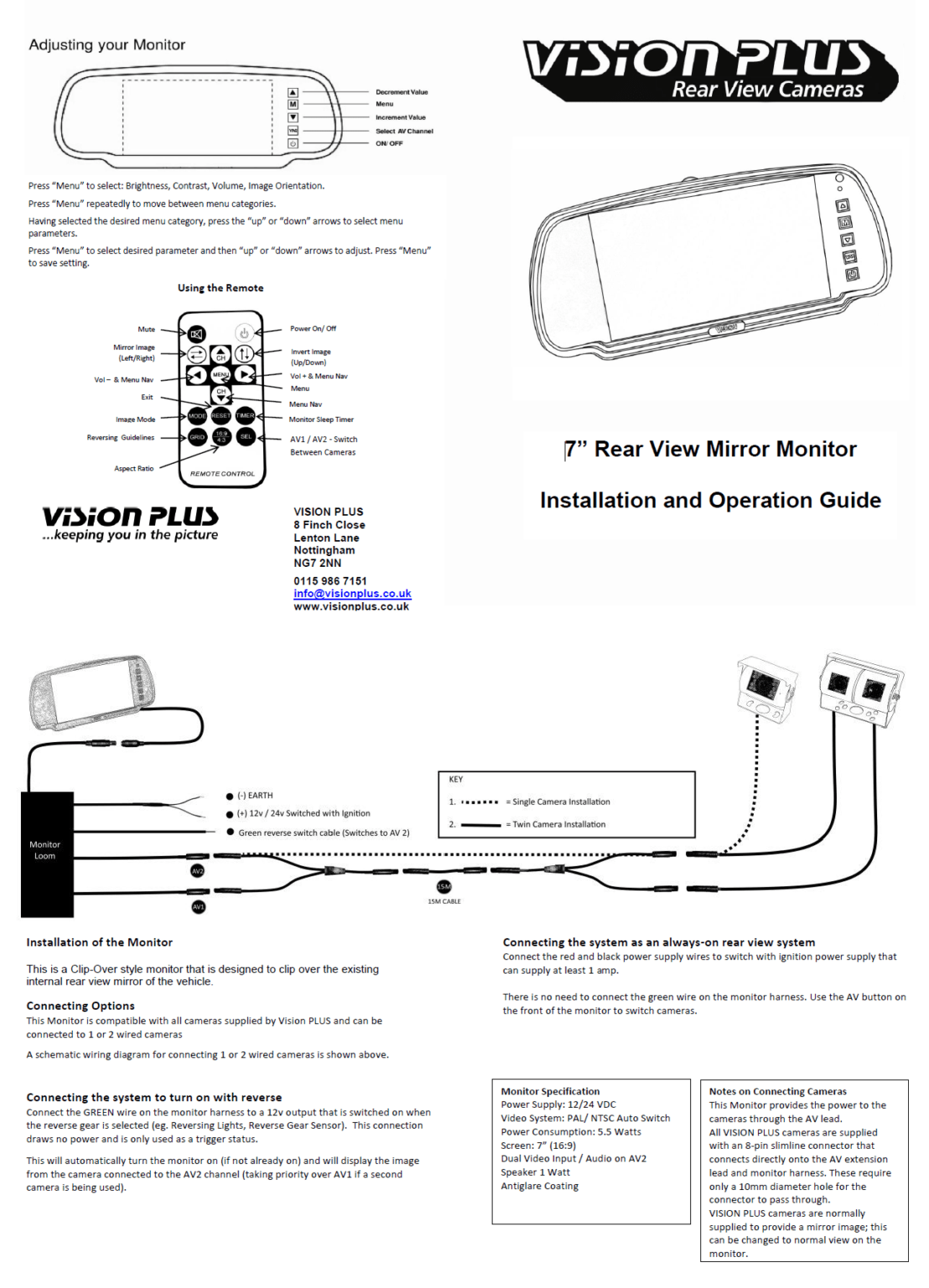 Instructions – Vision Plus
